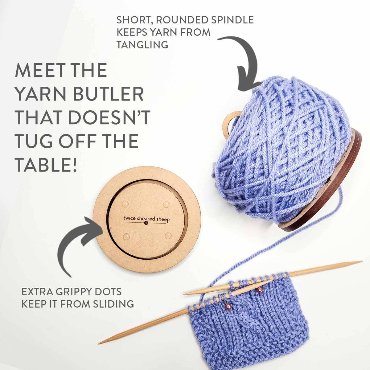 Yarn To Go Carousel – Portable Yarn Butler: Sheep – Sweet Pea Fiber