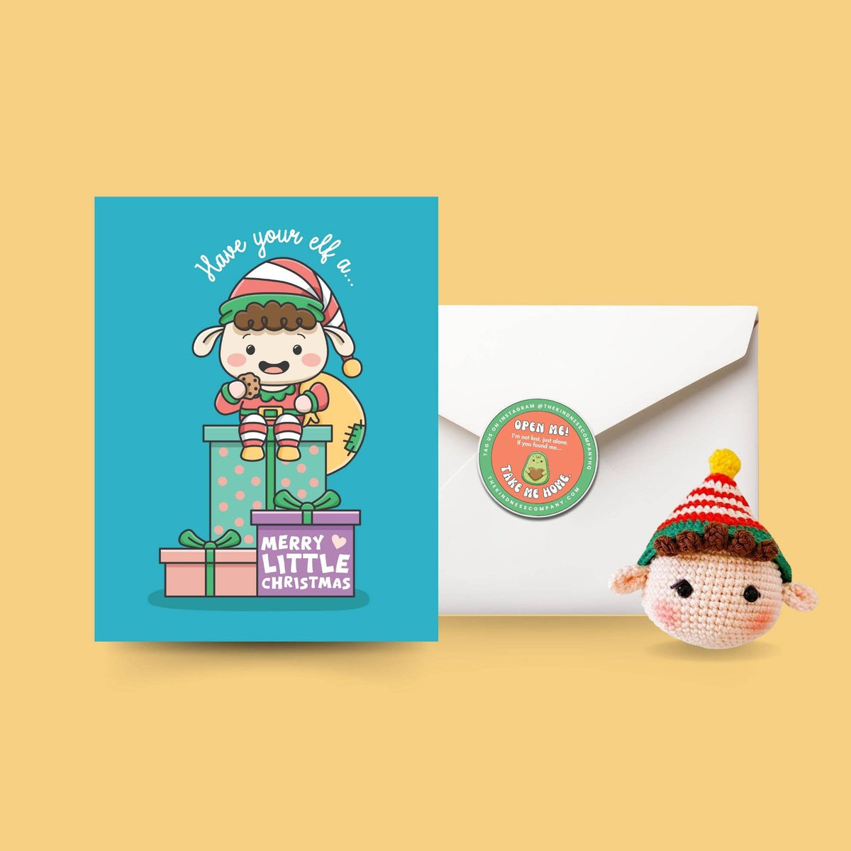 Christmas Card & Elf Crochet Pattern: Elf Card & Crochet Pattern ...