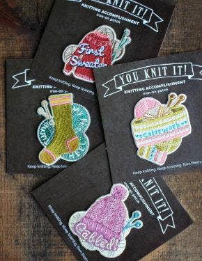Knitting Accomplishment Patches – Sweet Pea Fiber